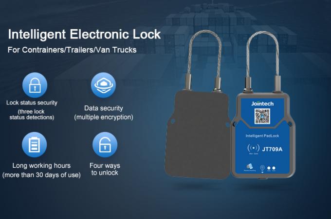 JT709A Reusable GPS Seal Smart Lock APP Unlocking GPS Padlock For Container