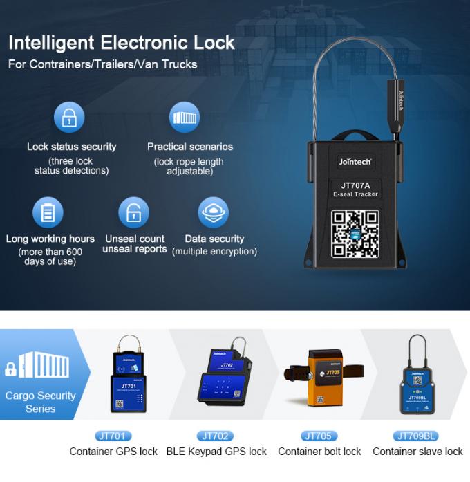 Waterproof IP67 Logistic Seal Tracker Reusable 1500mAh Container Seal ...
