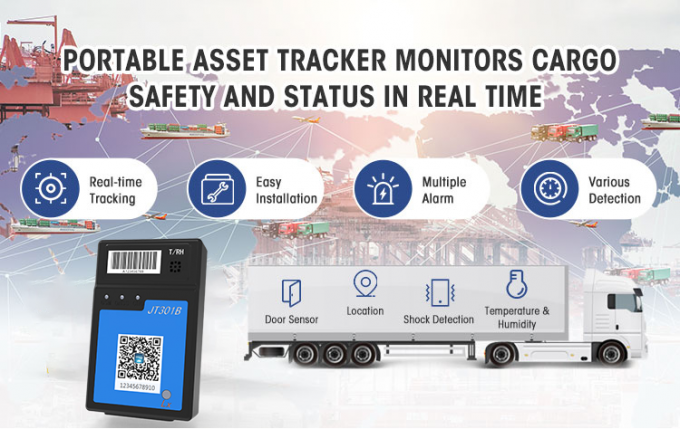 JT301B 4G Container GPS Tracking Device With Temperature Humidity Sensor All In One