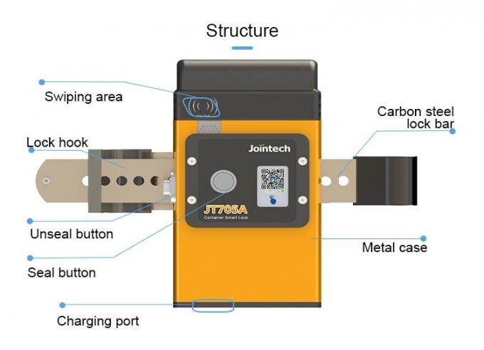 JT705A Stainless GPS Container Lock Waterproof Robust Heavy Metal GPS Padlock