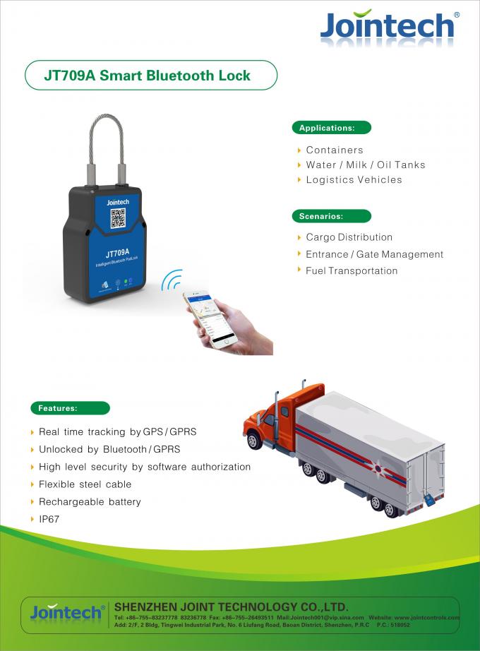 JT709A Reusable GPS Seal Smart Lock APP Unlocking GPS Padlock For Container