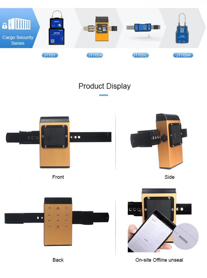 JT705A Container Lock Tracker - IP67 Waterproof & 30000mAh Battery Anti Break